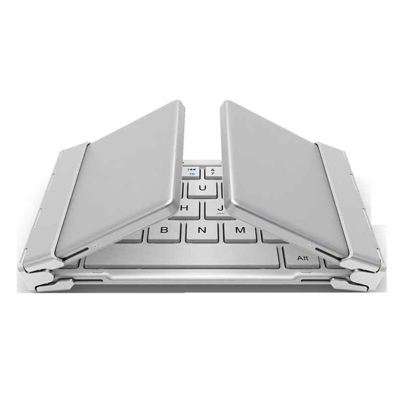 Triple foldable Bluetooth keyboard Wireless Mini keyboard for mobile ...